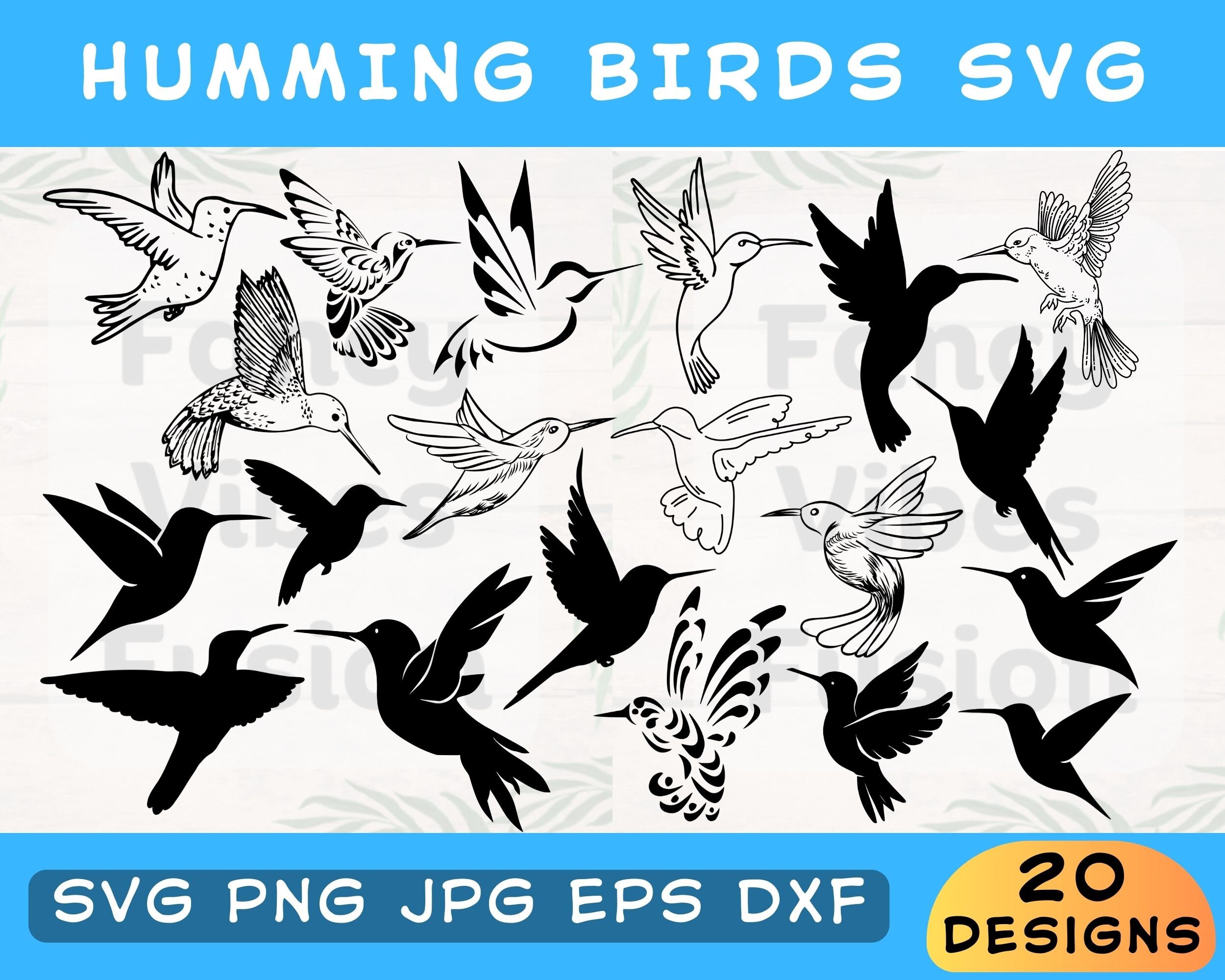 Hummingbird Svg, Humming Birds Svg, Bird Svg, Flying Bird Svg ...