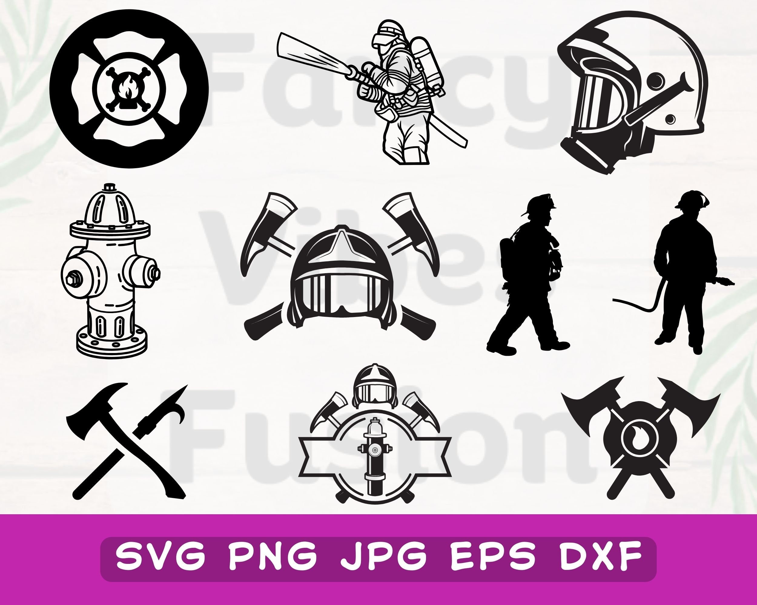 Fire Fighter Svg, Firefighter Svg Bundle, Firefighter Png, Fire ...