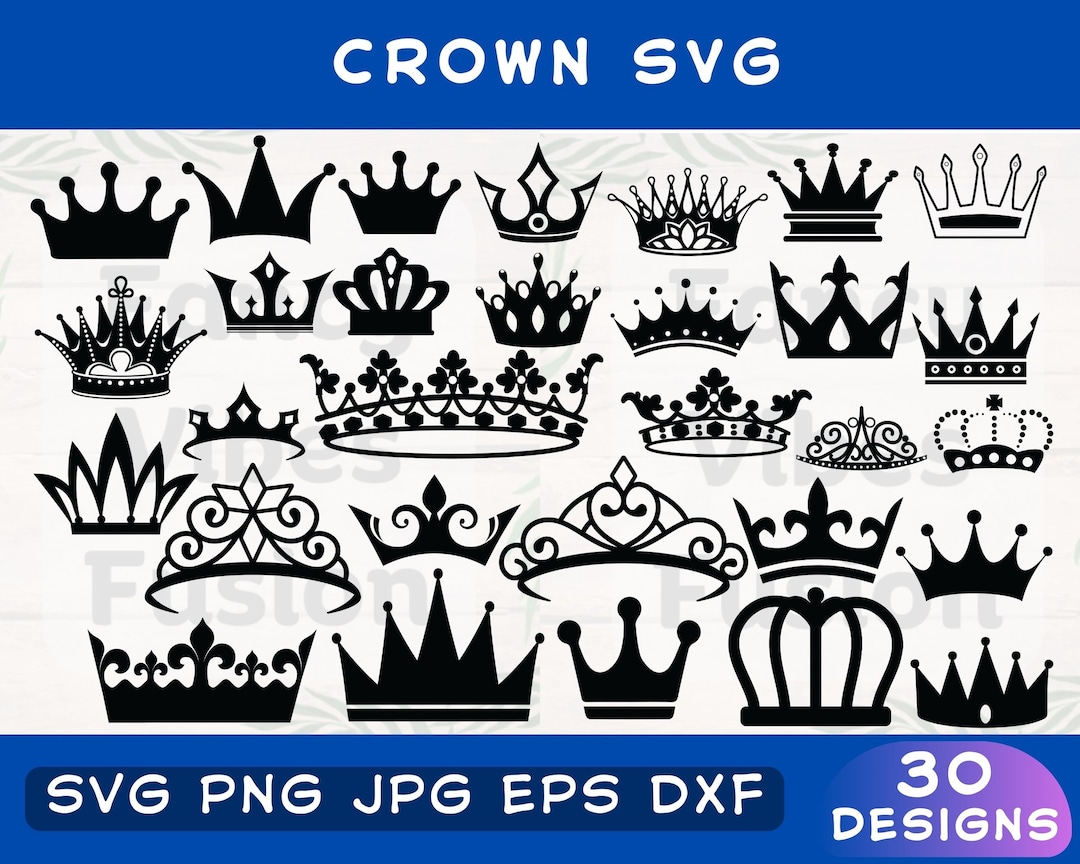 Crown Svg, Crown Svg Bundle, Crown Png Bundle, Royal Crown Svg, King ...
