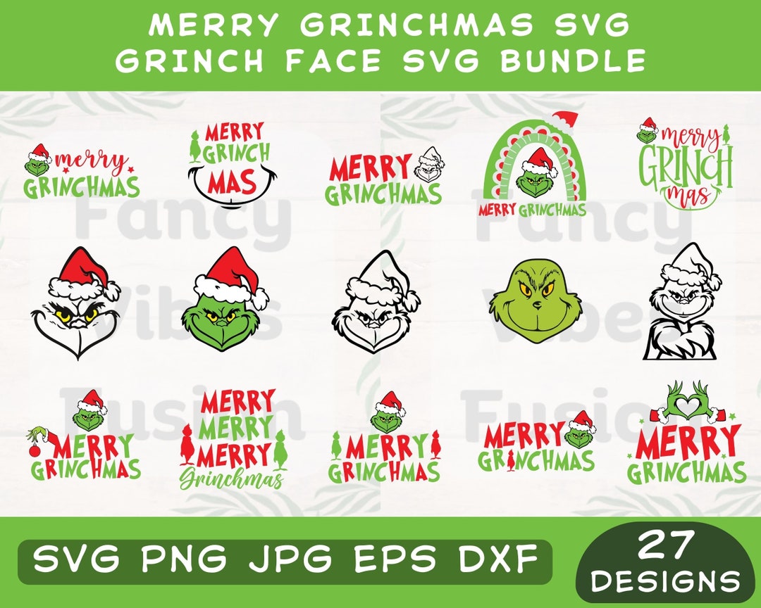 Merry Grinchmas Svg Bundle, Christmas Svg, Merry Grinchmas Svg ...