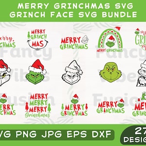 Merry Grinchmas Svg Bundle, Christmas Svg, Merry Grinchmas Svg ...