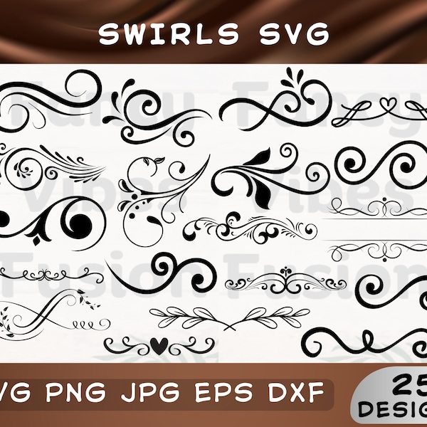 Swirl Svg - Etsy