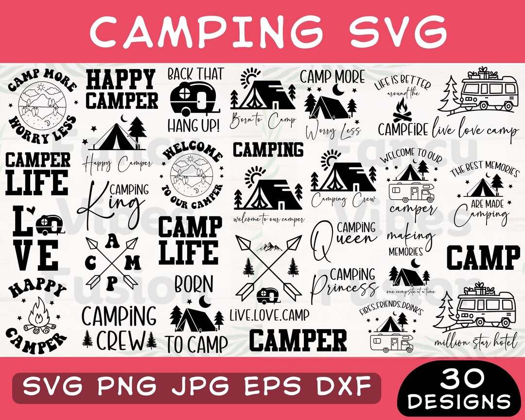 Camping Svg, Camping Svg Bundle, Camping Crew Svg, Camp Life Svg ...