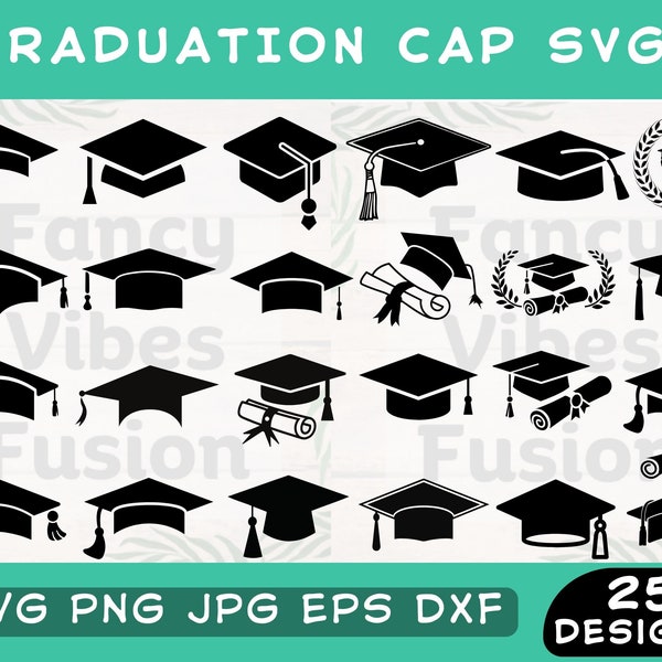 Graduation Cap Svg - Etsy