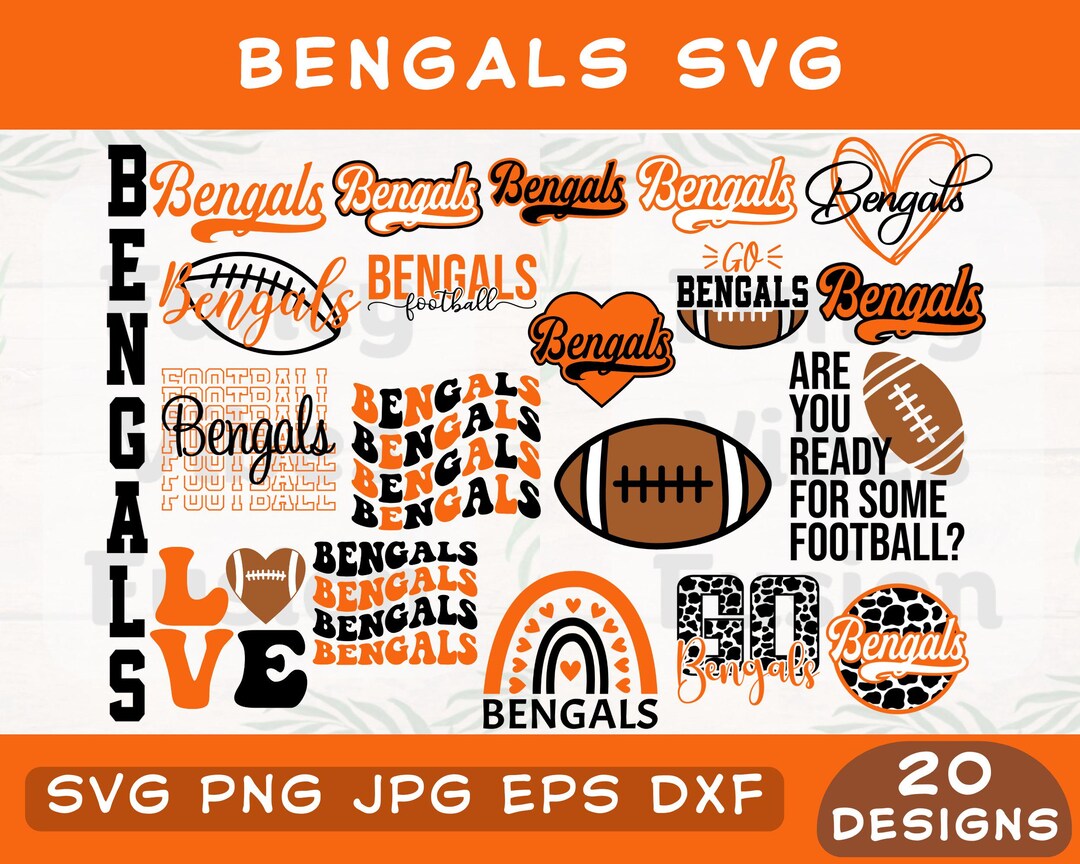 Bengals Football SVG PNG Bundle, Cricut Designs (digital Download) - Etsy