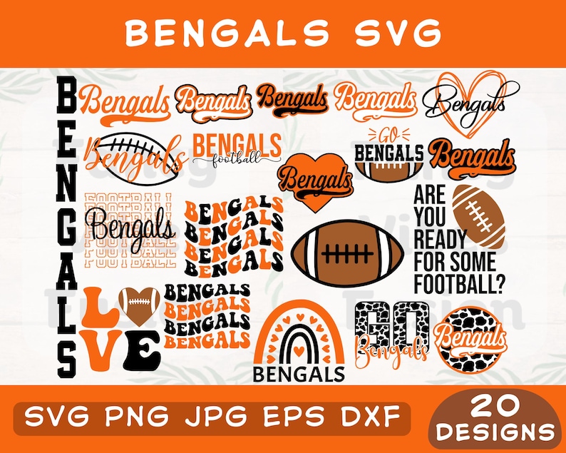 Bengals Football SVG PNG Bundle, Cricut Designs (digital Download) - Etsy