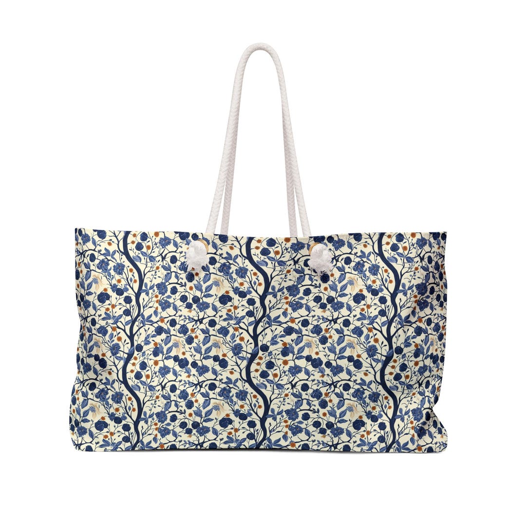 William Morris Floral Weekender Bag: Large Travel Tote - Etsy