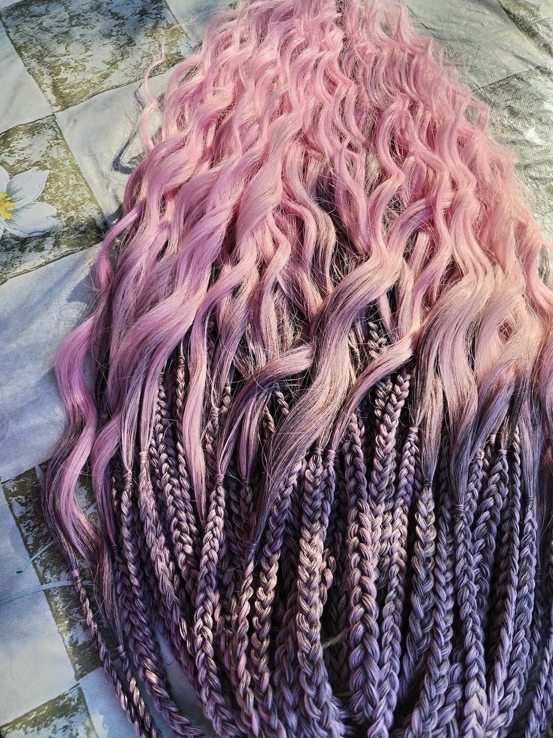 Hair Extension Braids, Long Hair Pink Double Ended Soft Kanekalon Hair ...