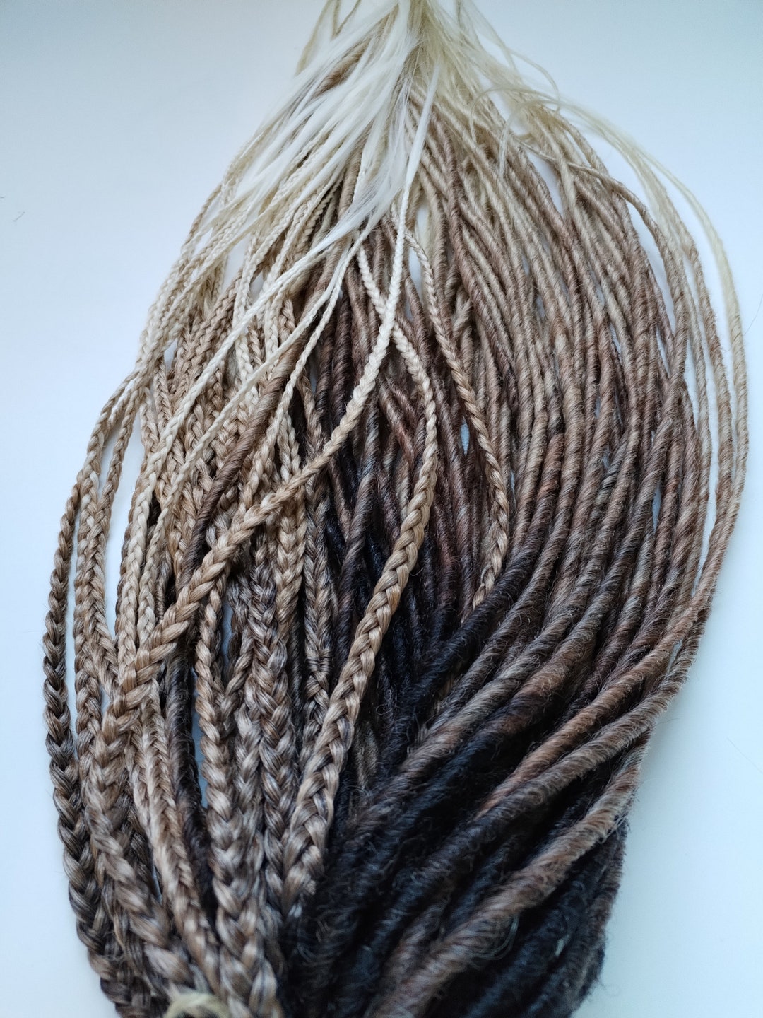 Boho Blonde Single Double Ended Dreads Set, Мix De Dreadlocks and De ...
