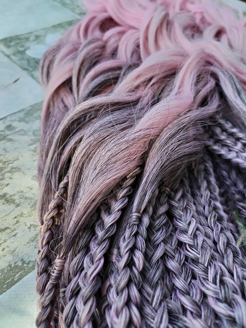 Hair Extension Braids, Long Hair Pink Double Ended Soft Kanekalon Hair ...