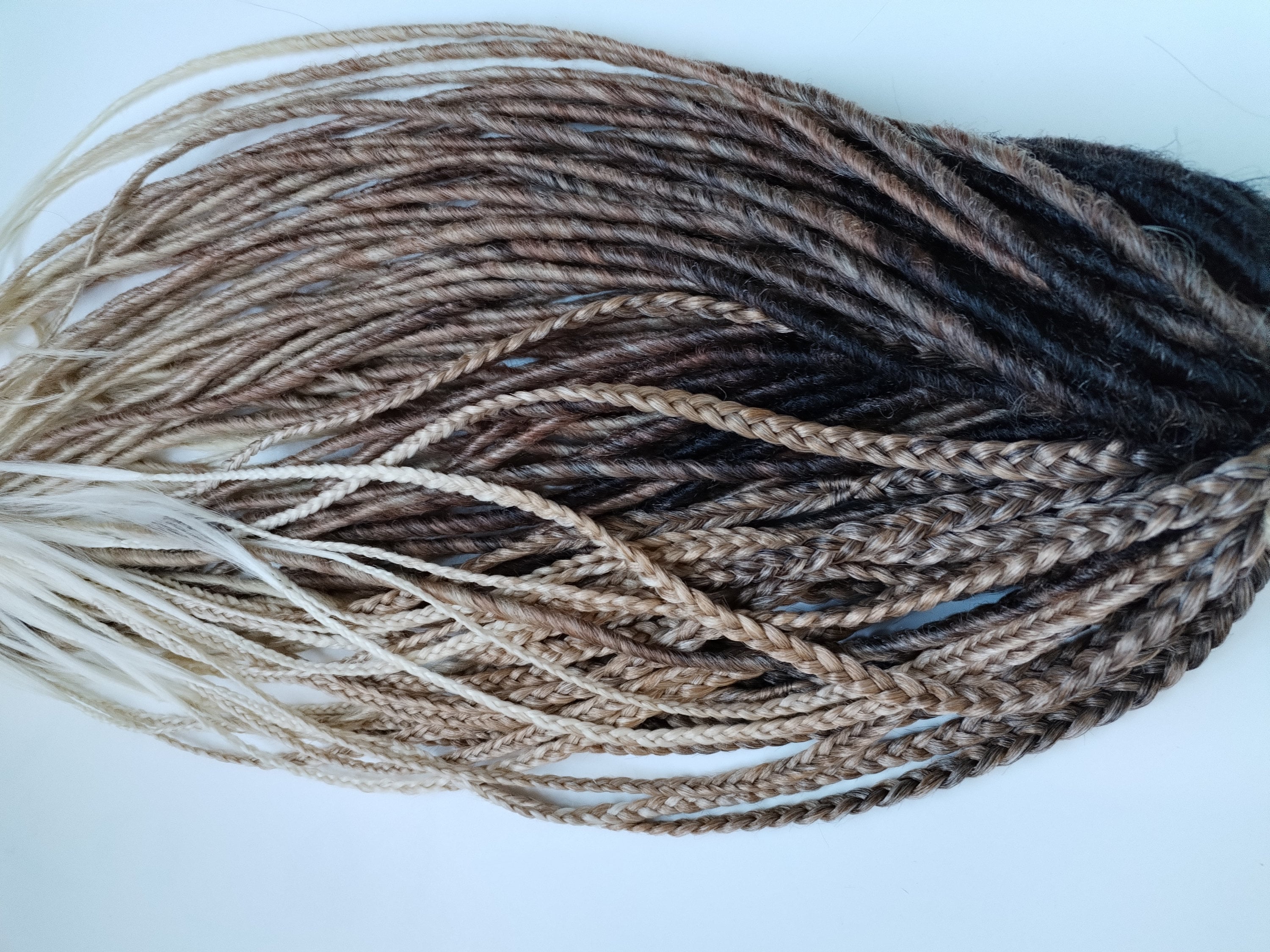 Boho Blonde Single Double Ended Dreads Set, Мix De Dreadlocks and De ...