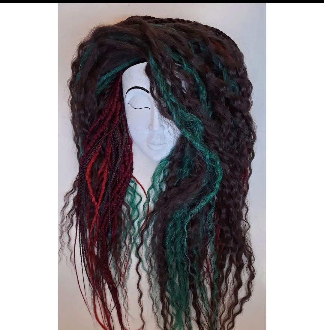 Boho Brown Single Double Ended Dreads Set, Мix De Dreadlocks and De ...