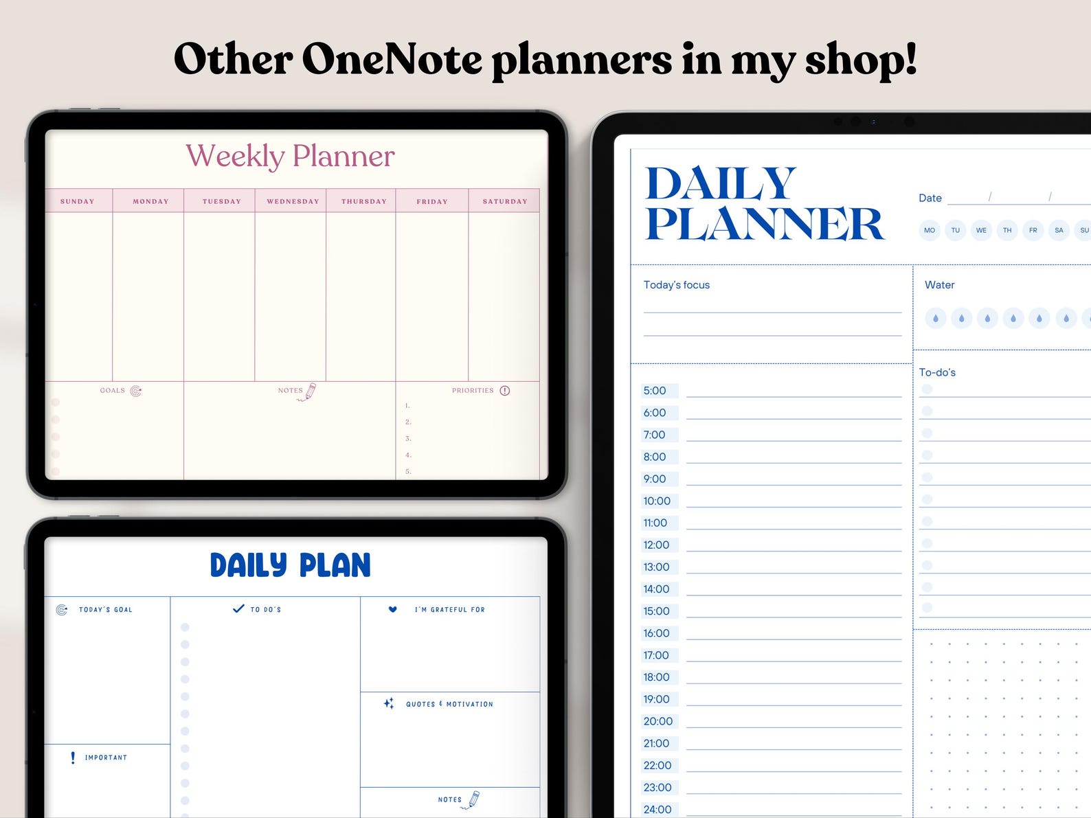 Onenote 2025 Daily Planner, Reusable Template, 80+ Stickers (digital ...