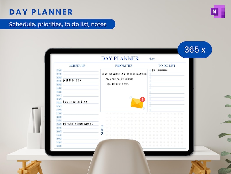Onenote Digital Planner, Onenote Template Work, Professional Onenote ...