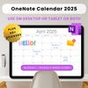 Onenote Planner 2025 + Undated, Onenote Template, Onenote Calendar ...
