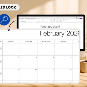 Onenote Calendar 2026 Template, Monthly Planner, 100+ Stickers (digital ...