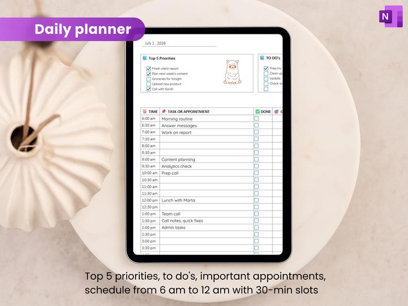 Onenote Template 2026 - 2027, Fully Hyperlinked, Sunday Week Start ...