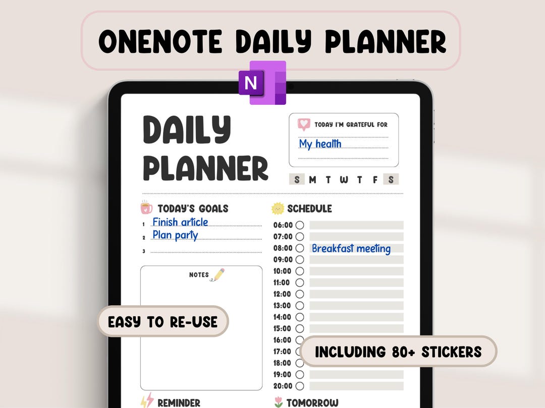 Onenote Digital Planner 2025, Onenote Planner, One Note Templates ...