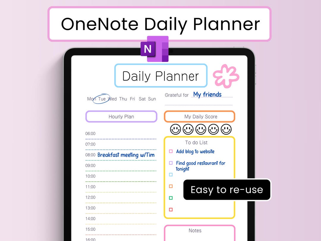 Onenote Digital Planner 2025, Onenote Planner, One Note Templates ...