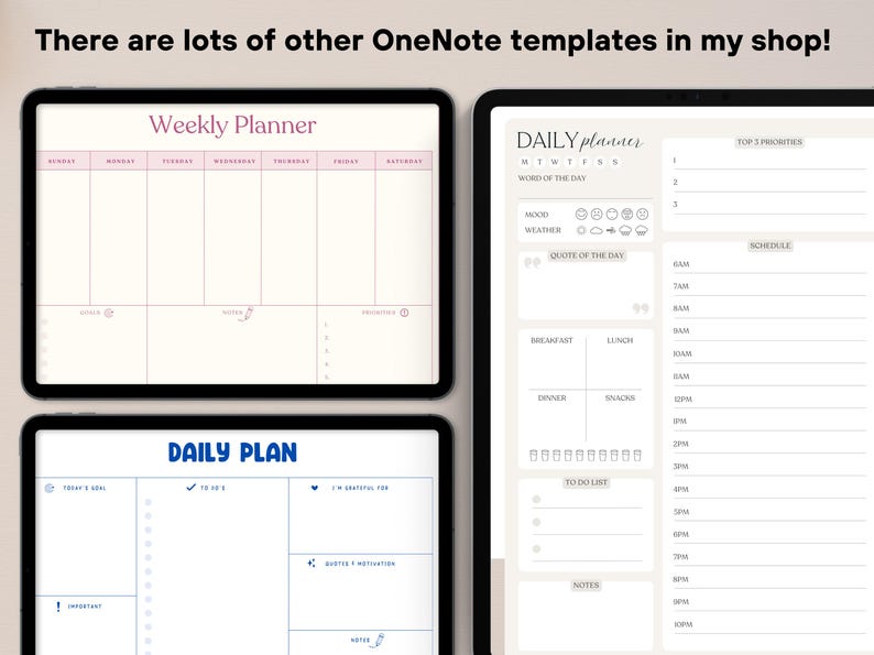 Onenote Stickers, 250+ Digital Planner Images (.onepkg File) - Etsy New ...