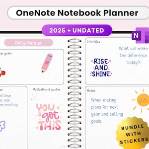 Onenote Planner 2025, Undated, Onenote Template, Onenote Calendar ...