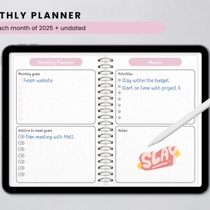 Onenote Planner 2025, Undated, Onenote Template, Onenote Calendar ...