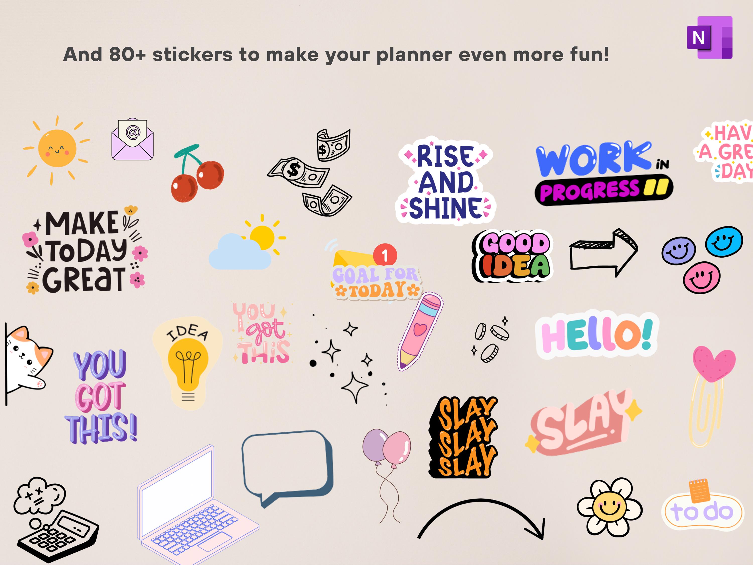 Onenote Planner, Daily Planner, Onenote Template, Onenote 2025 Calendar ...