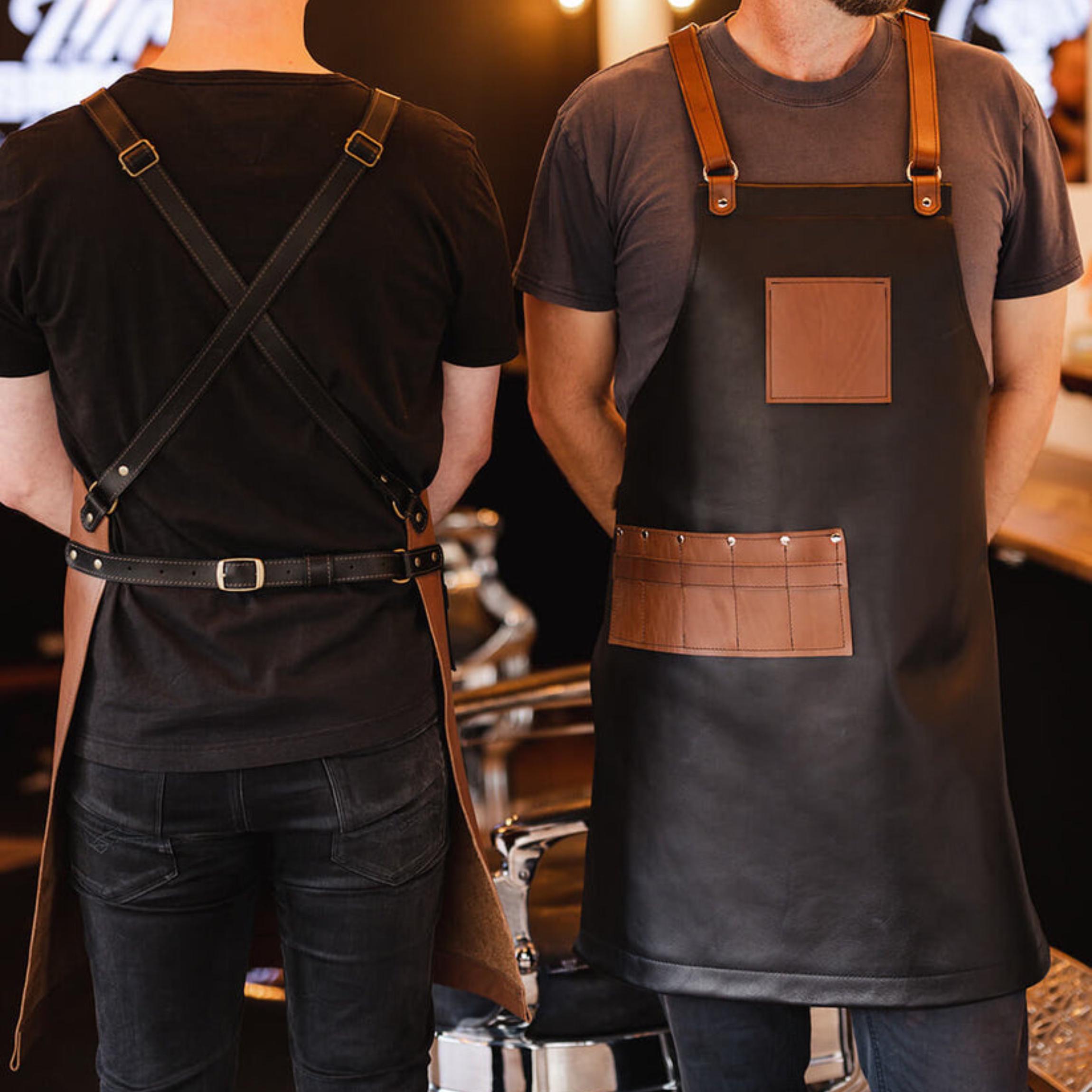 Personalized Leather Barber Apron | Professional Hairdresser Apron With ...