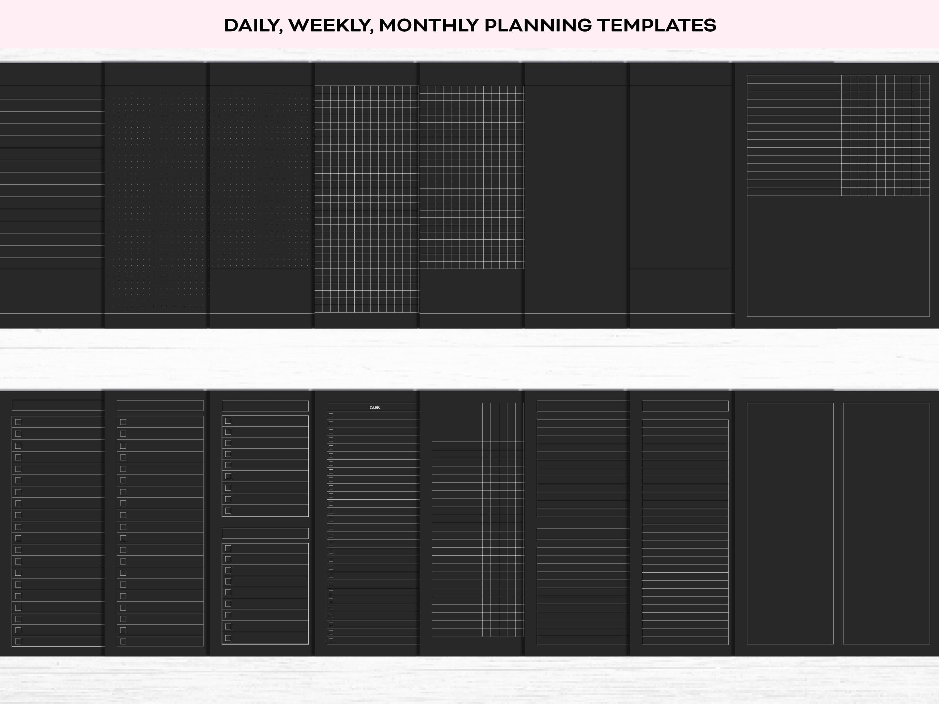 Digital Note Papers, Goodnotes Notebook, Dark Paper, Student Notetaking ...