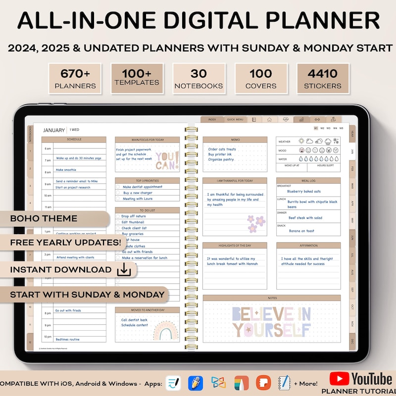 Digital Planner iPad - Etsy