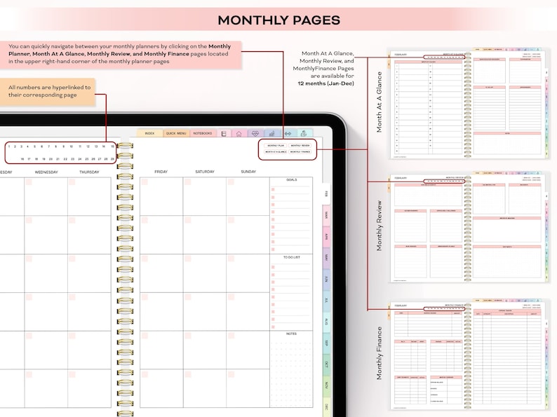 Undated Digital Planner, Goodnotes Planner, Daily Cute Planner, iPad ...