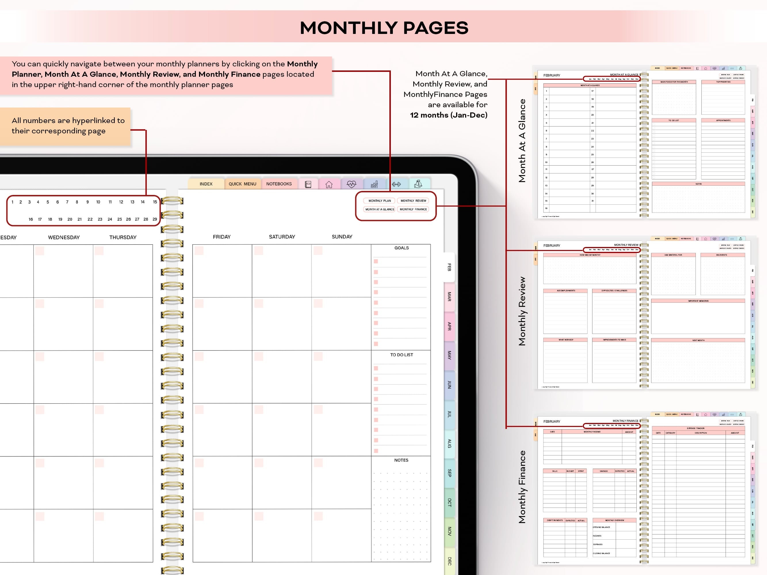 Undated Digital Planner, Goodnotes Planner, Daily Cute Planner, iPad ...