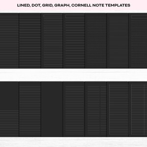 Digital Note Papers, Goodnotes Notebook, Dark Paper, Student Notetaking ...