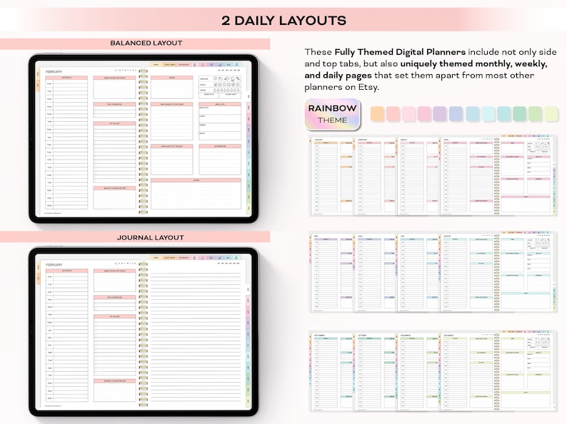 Undated Digital Planner, Goodnotes Planner, Daily Cute Planner, iPad ...