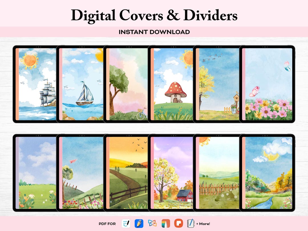 Digital Journal Cover, Goodnotes Cover, iPad Notebook Cover, Student ...