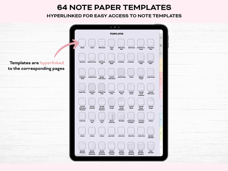 Digital Notebook, Goodnotes Notebook, Pastel Paper, Student Notetaking ...