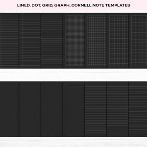 Digital Note Papers, Goodnotes Notebook, Dark Paper, Student Notetaking ...