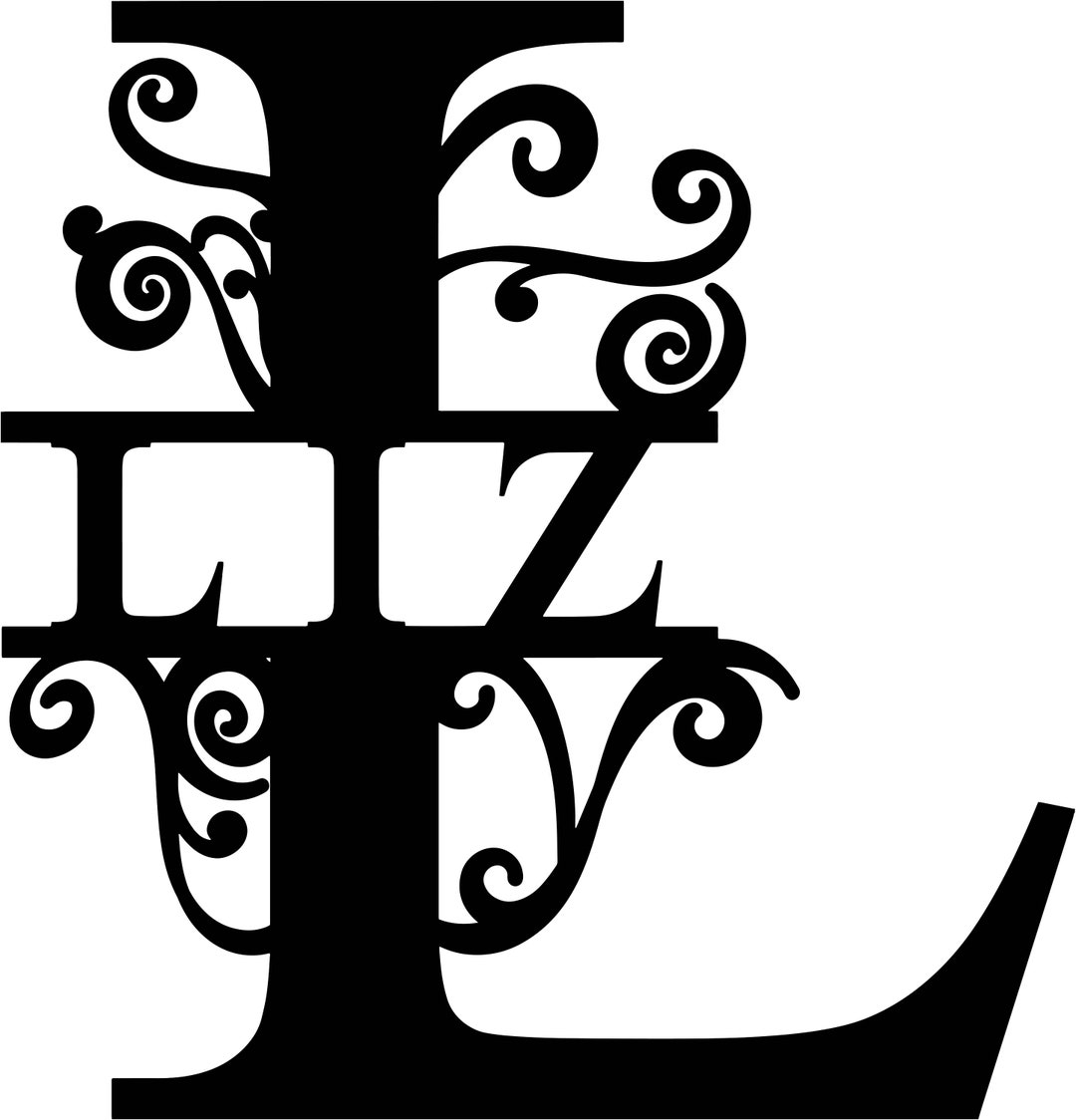 Liz SVG Monogram - Digital Download Only - No Physical Product - Great ...