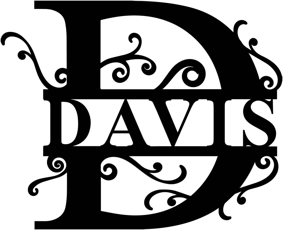 Davis SVG Monogram Digital Download Only No Physical Product Great for ...