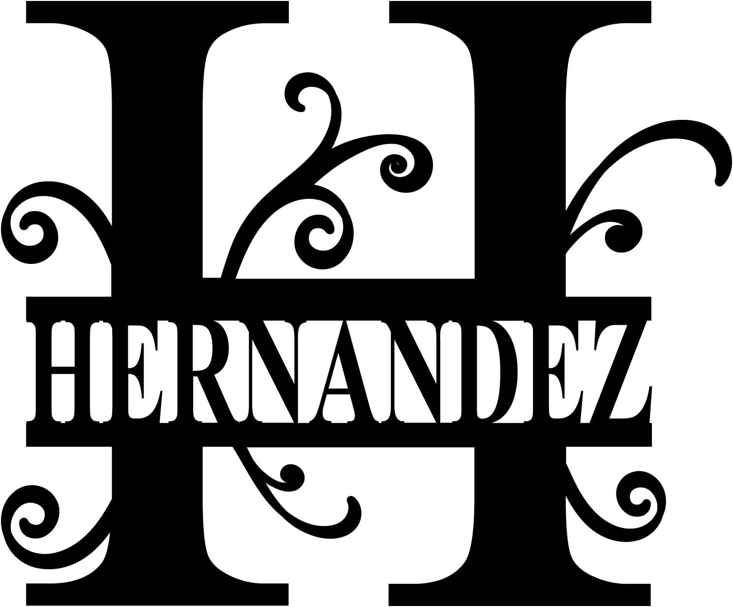 Hernandez SVG Monogram - Digital Download Only - No Physical Product ...