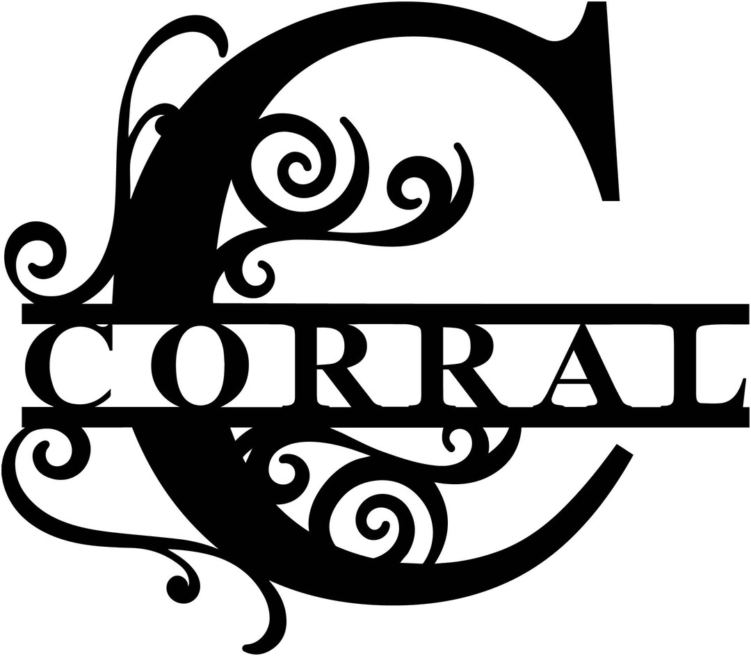Corral SVG Monogram Digital Download Only No Physical Product Great for ...