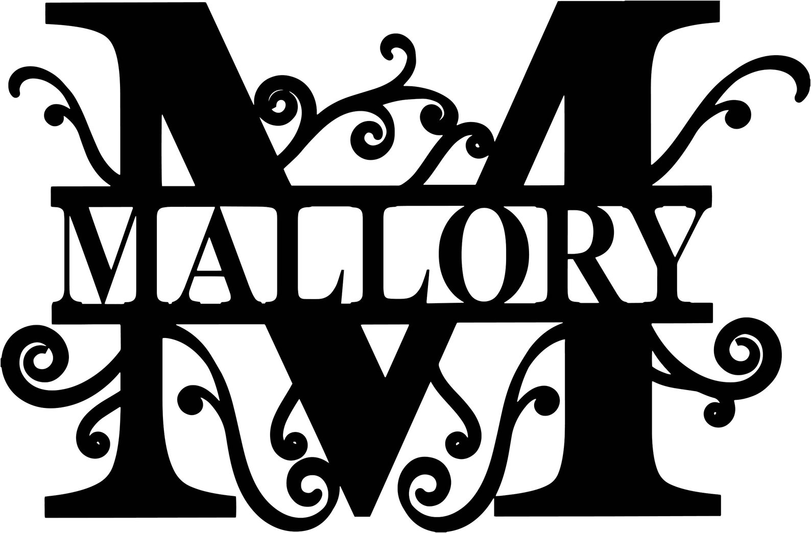 Mallory SVG Monogram Digital Download Only No Physical Product Great ...