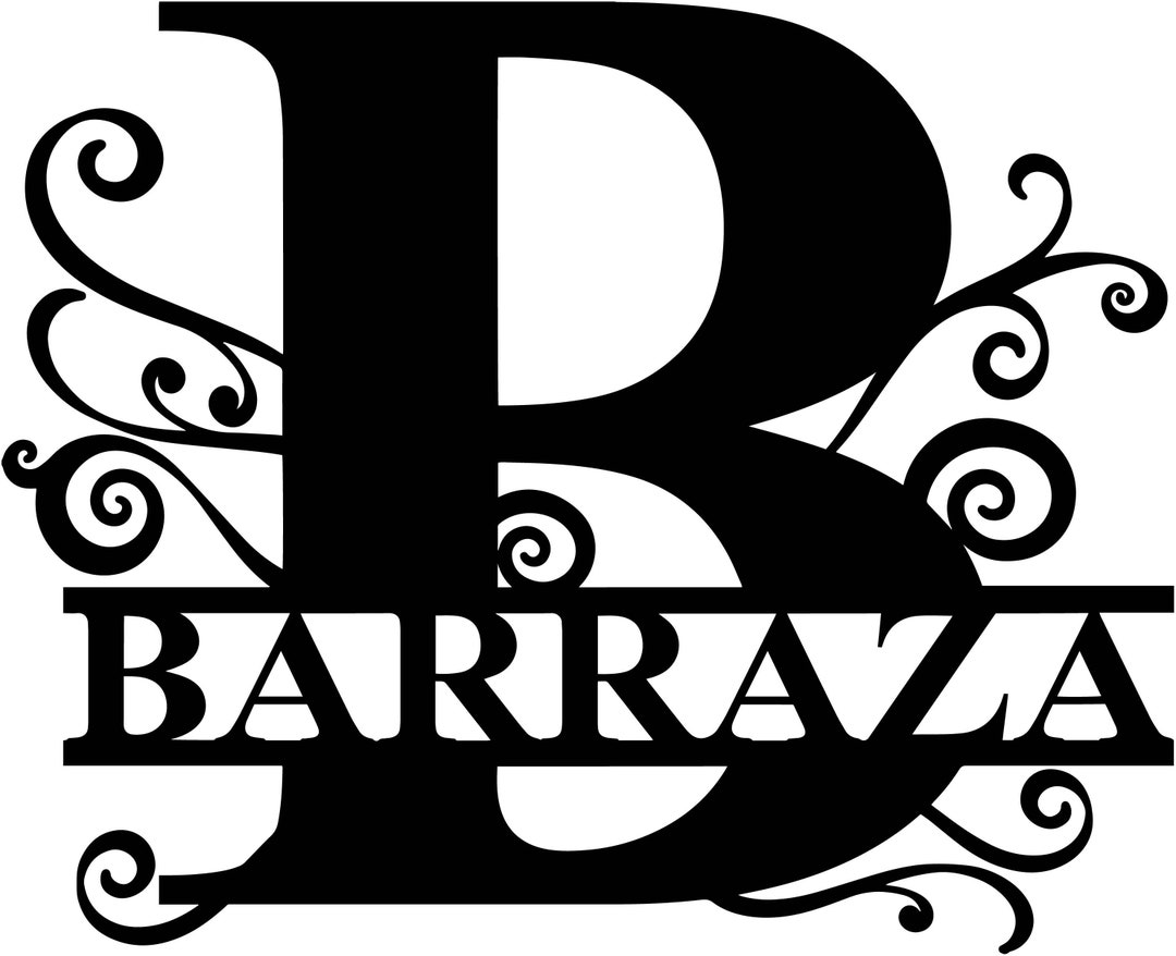 Barraza SVG Monogram - Digital Download Only - No Physical Product ...