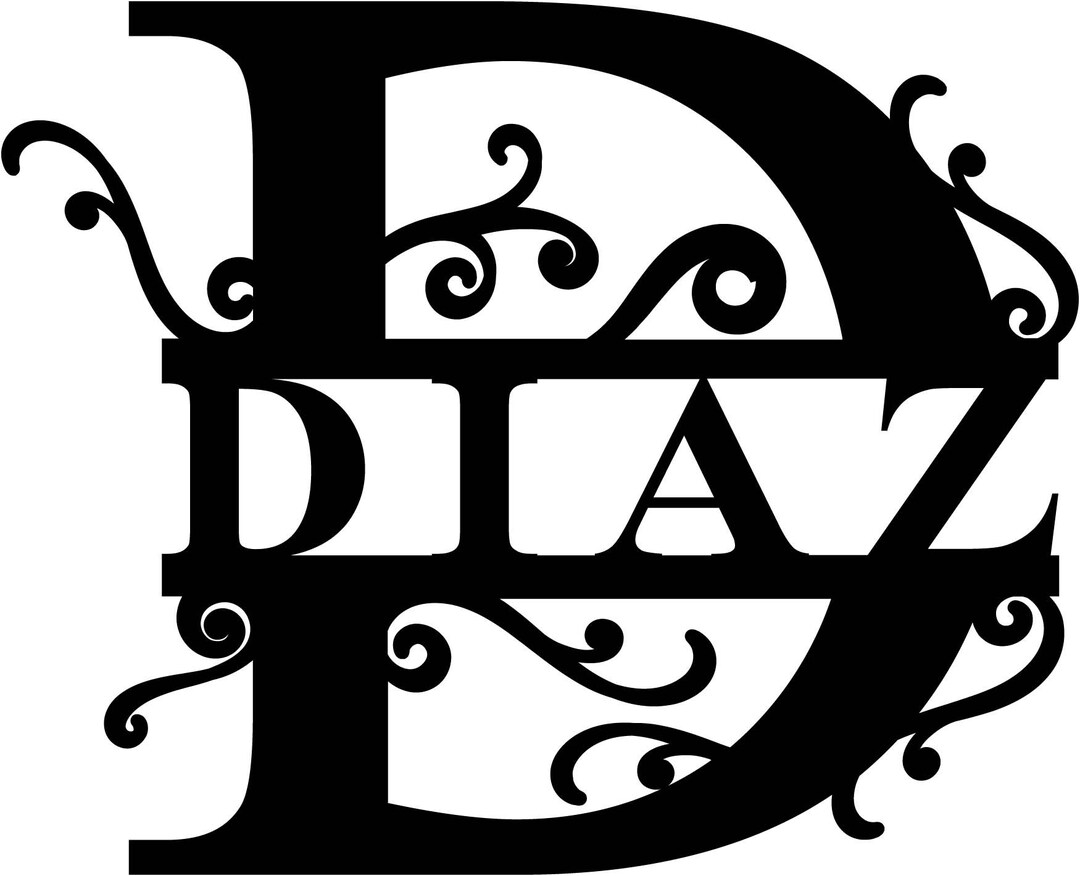 Diaz SVG Monogram - Digital Download Only - No Physical Product - Great ...