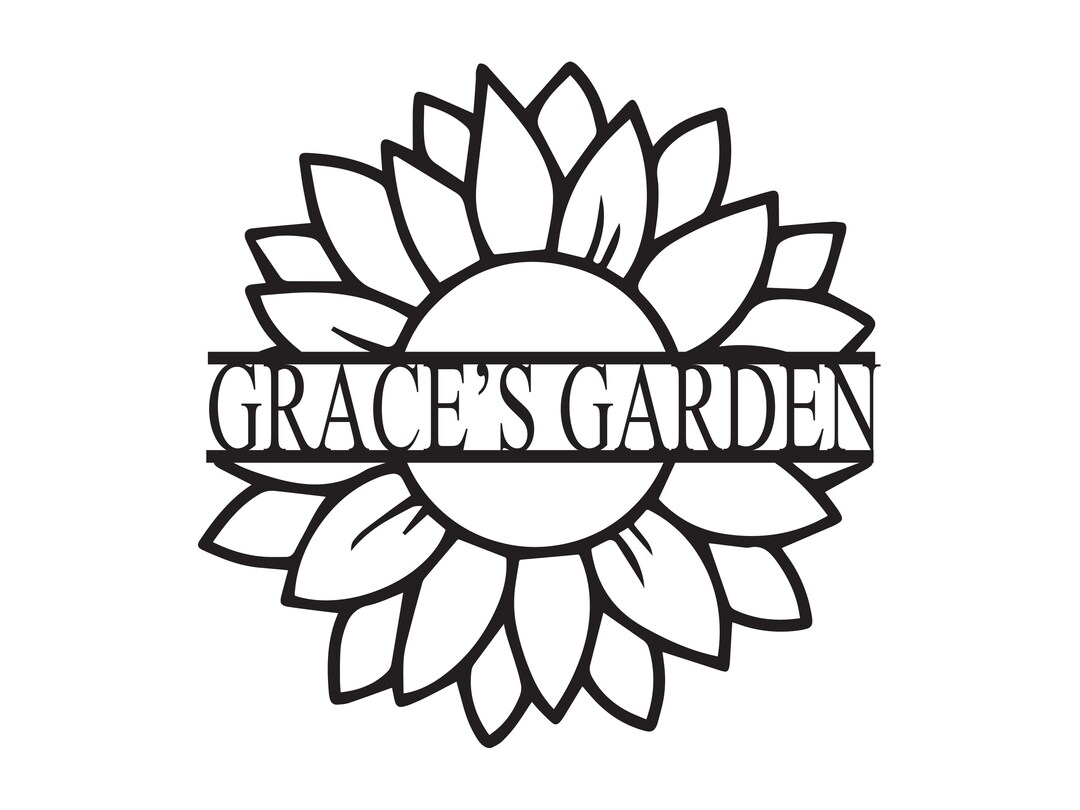 Garden Sunflower Editable Sign Svgs Sign Designed for Plasma Cutters - Etsy