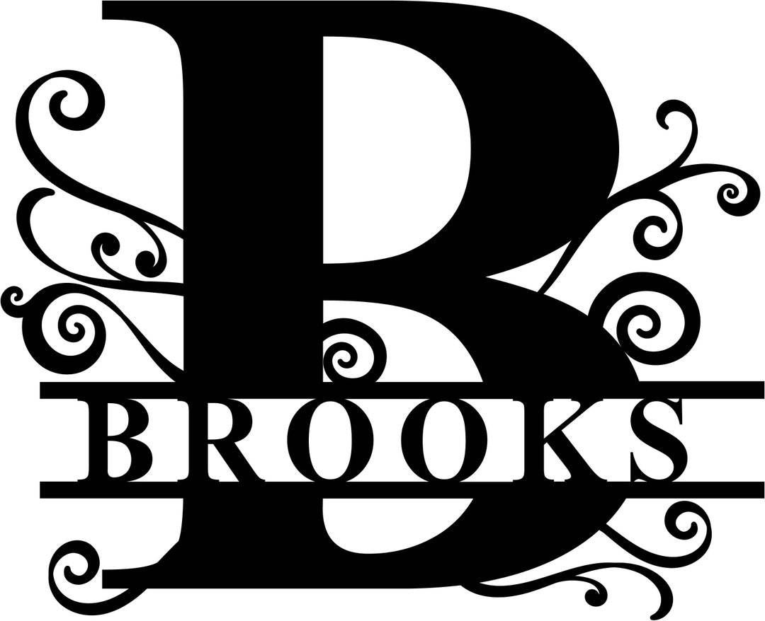 Brooks SVG Monogram - Digital Download Only - No Physical Product ...