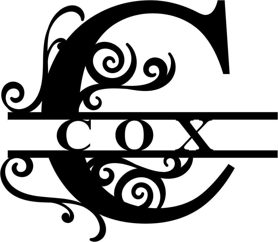 Cox SVG Monogram Digital Download Only No Physical Product Great for ...