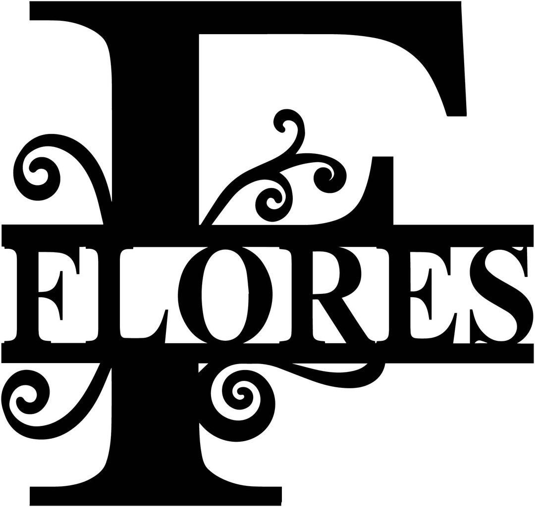 Flores SVG Monogram - Digital Download Only - No Physical Product ...