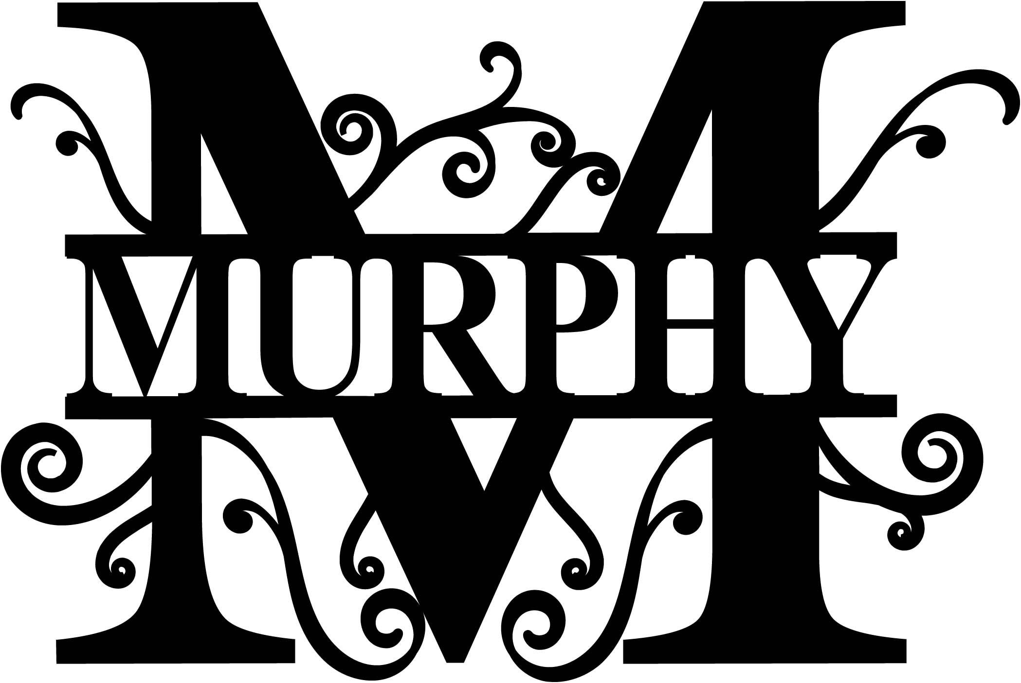 Murphy SVG Monogram Digital Download Only No Physical Product Great for ...