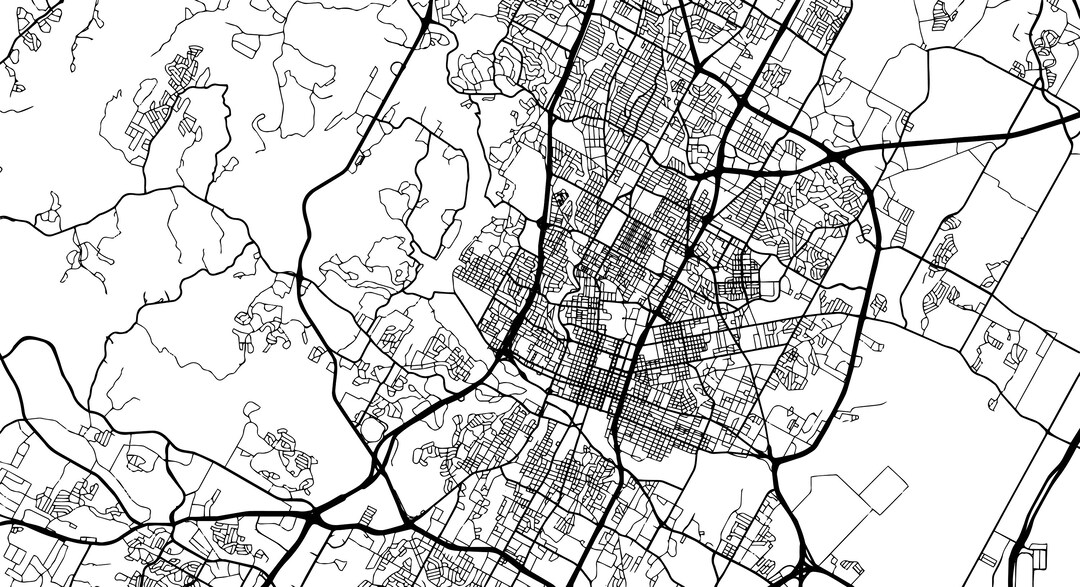 Austin TX Map Vector in SVG - Digital Download Only - Etsy
